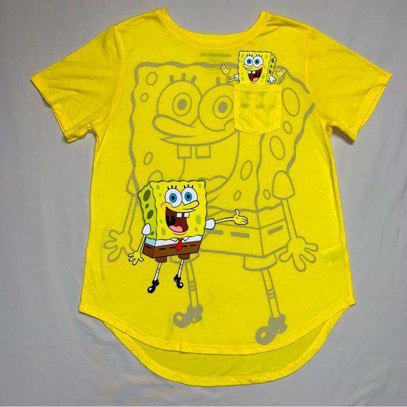 Nickelodeon | Shirts & Tops | Nickelodeon Graphic Tee Kids Large Yellow ...